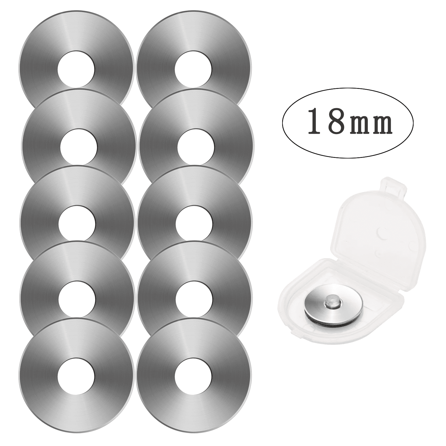 18mm Steel Rotary Cutter Blades, 10-Pack Replacement for Fabric ...