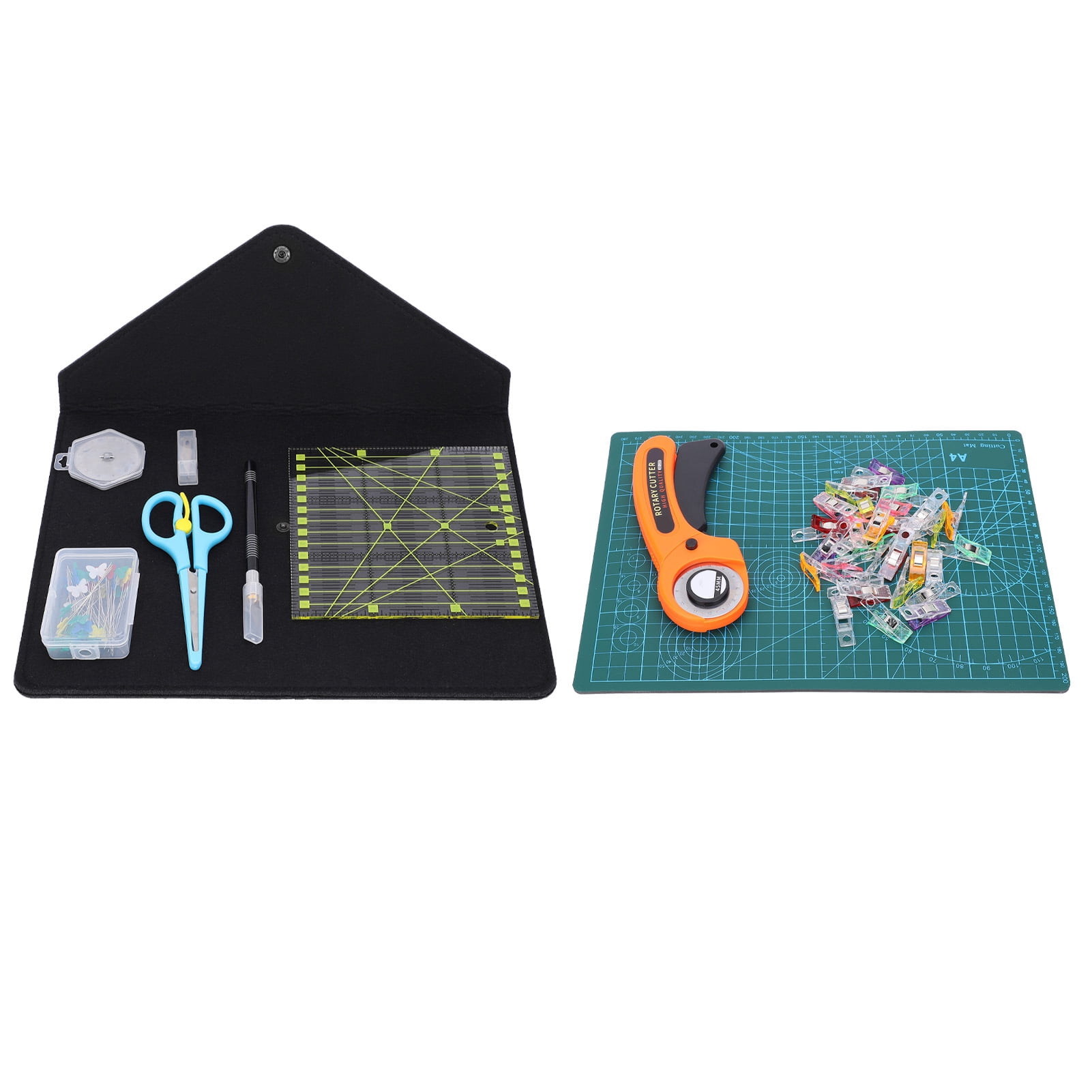 Rotary Cutter Set Leather Carving Tool Pad PatchWork Ruler Cutting ...