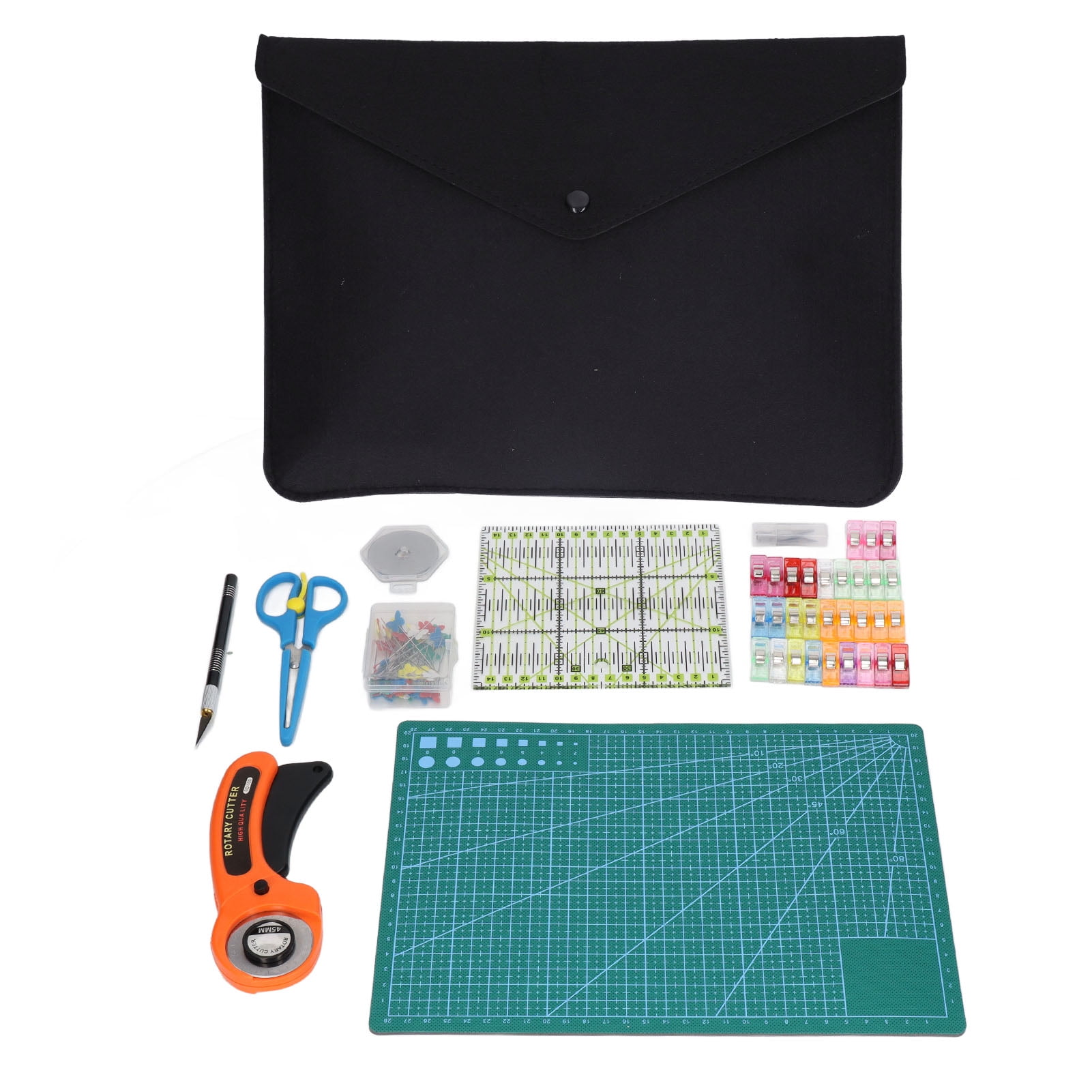 Rotary Cutter Set Round Fast Cut Fabric Rotary Cutter with Replaceable ...