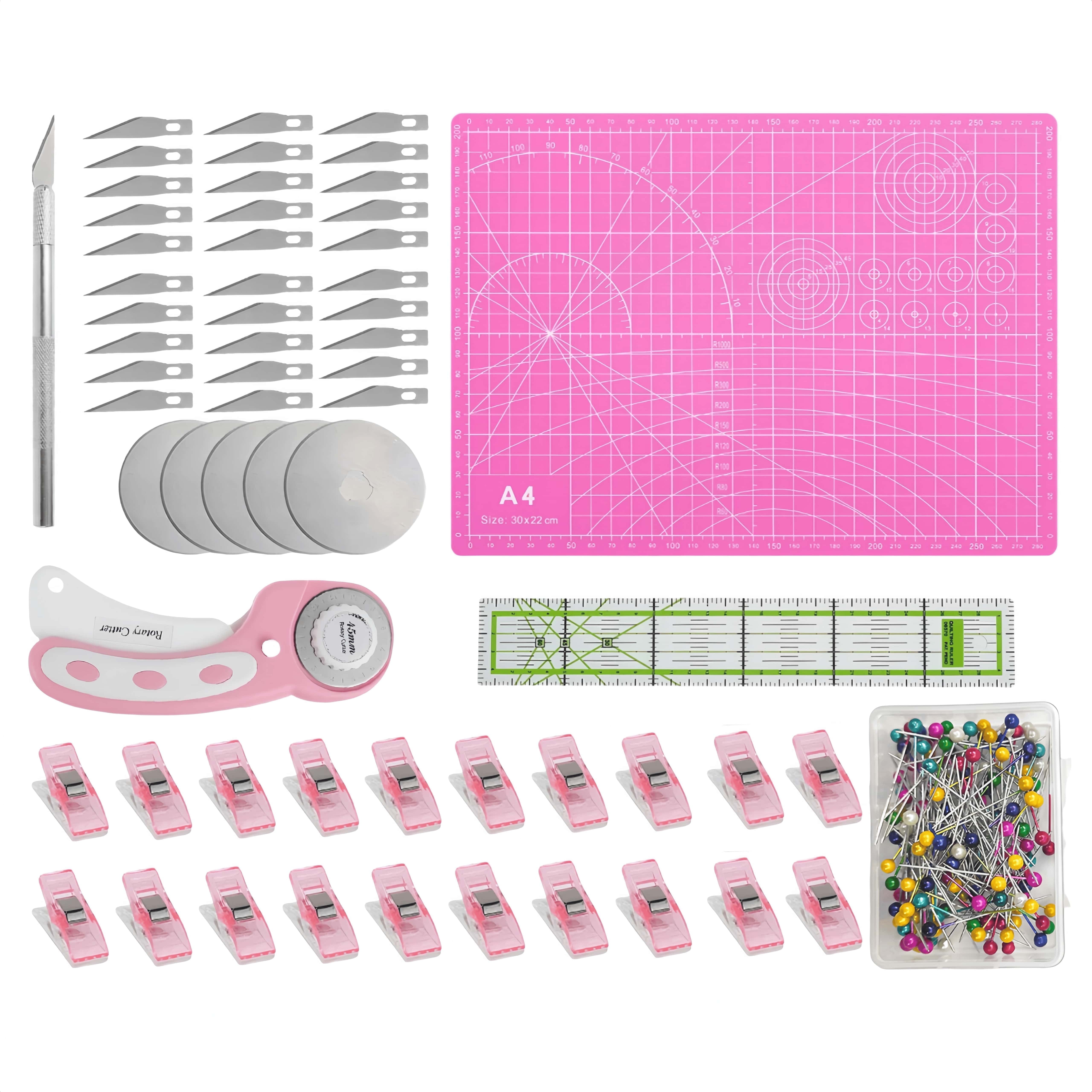 Rotary Cutter Tool Kit with Cutting Mat and Patchwork Ruler for ...