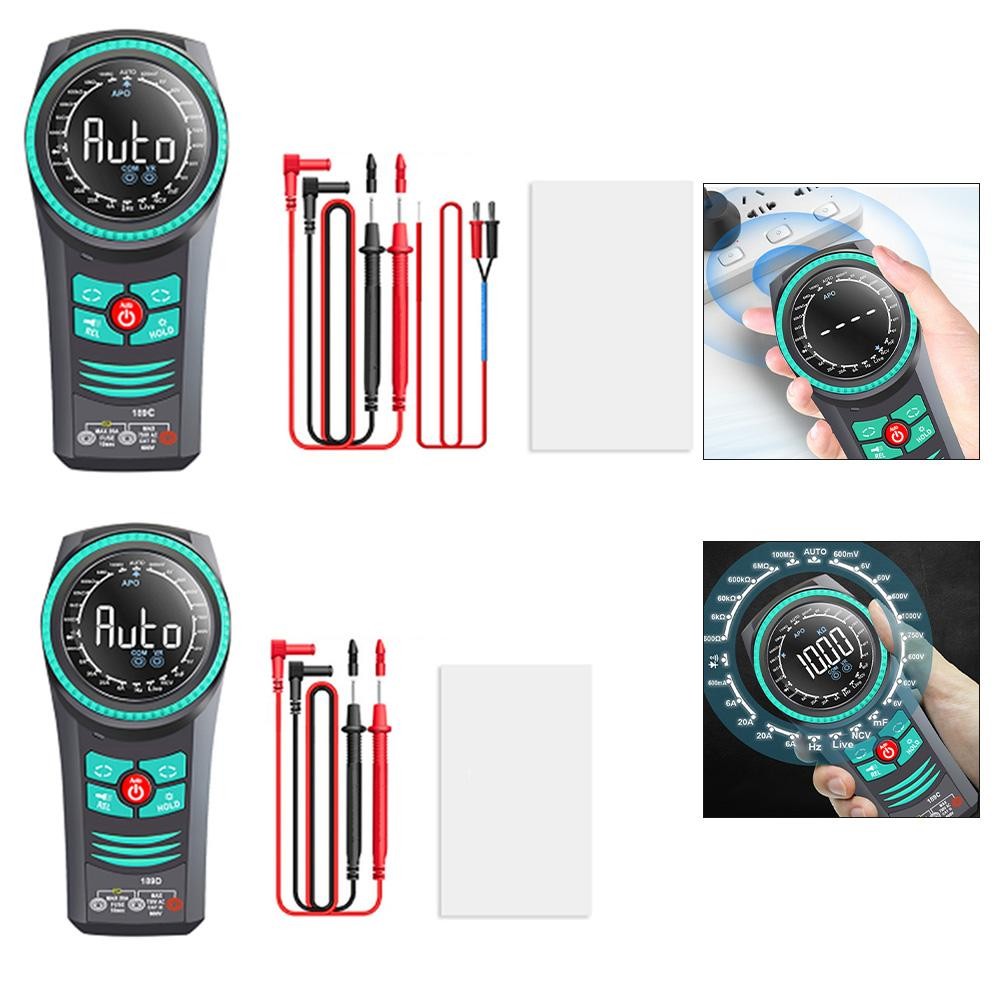 Rotary Dial Multimeter 6000 Count Ncv Live Wire Led And Temperature ...