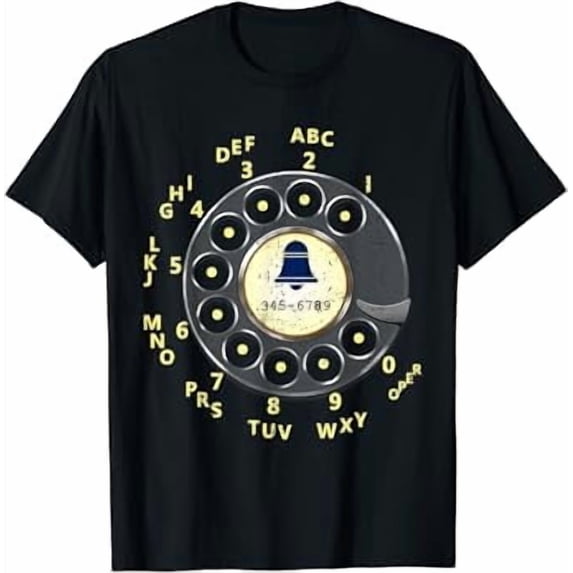 Rotary Dial Telephone Vintage T-Shirt - Walmart.com