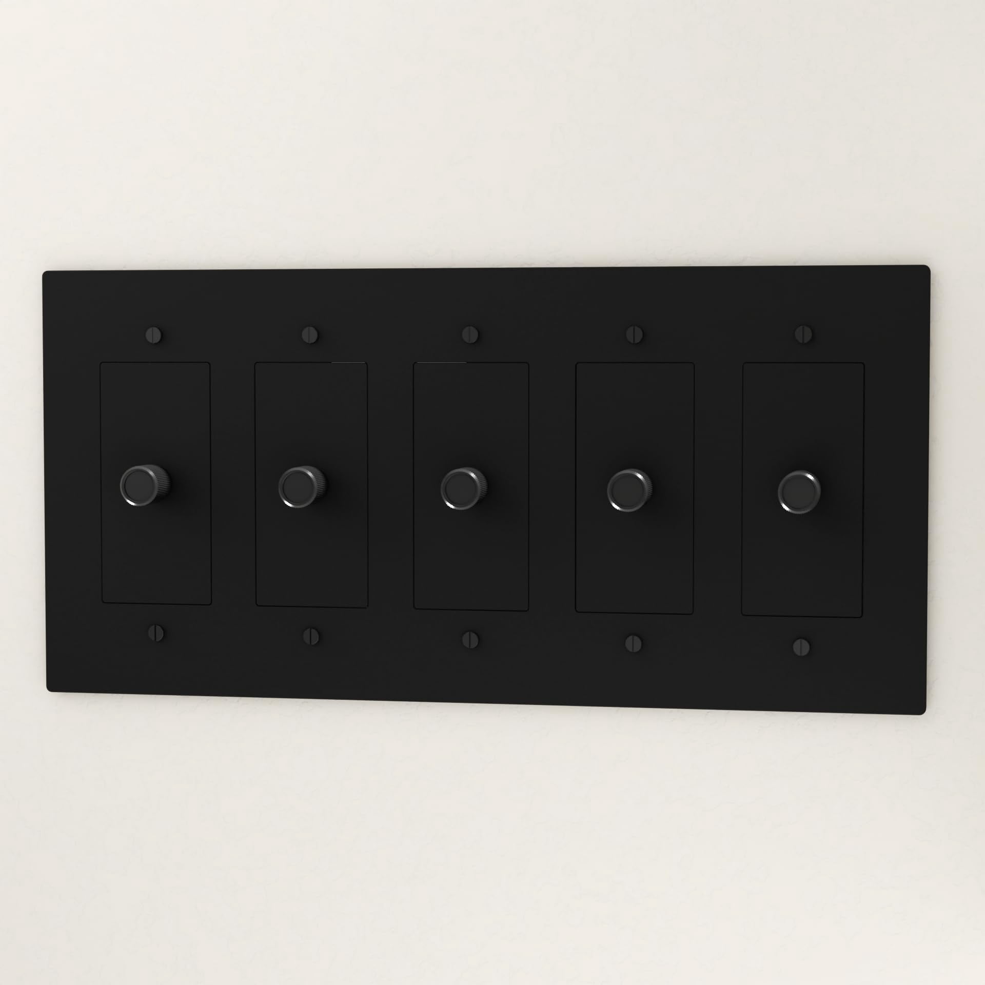 Rotary Dimmer Switch for LED Bulbs - Brass Light Switch - Night Black 5 ...