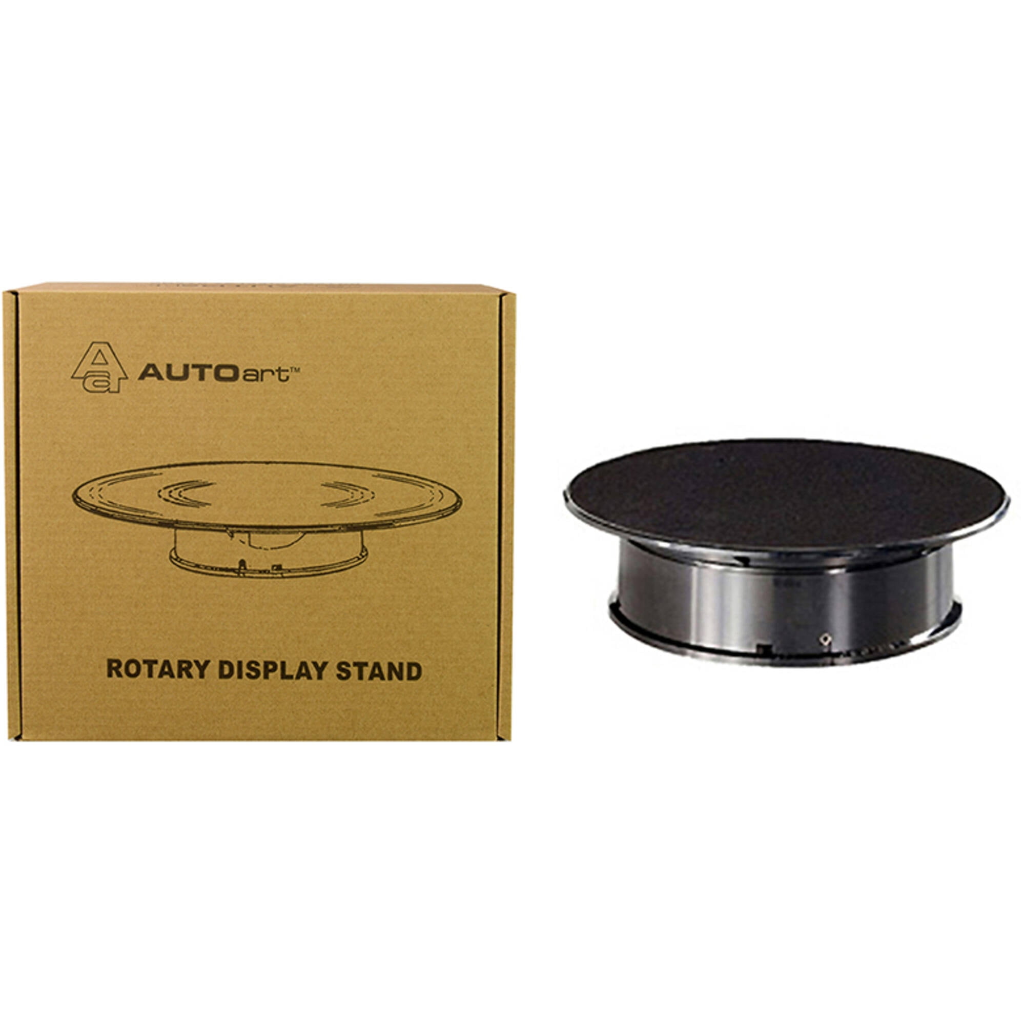 Rotary Display Turntable Stand Small 8 Inches with Black Top for 1/64 ...