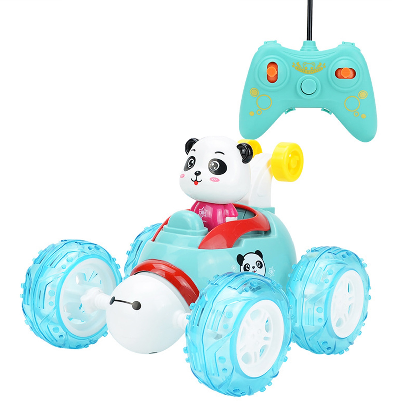 Rotary Dumper Spinning Vivid Color Plastic Panda Sound Light Stunt Car ...