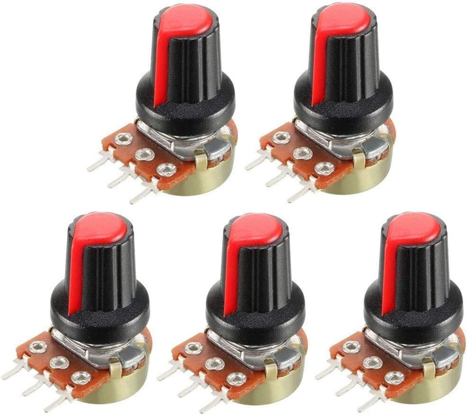 Rotary Encoder 5pcs/lot Carbon Film Potentiometer WH148 15mm 3pin + Red ...