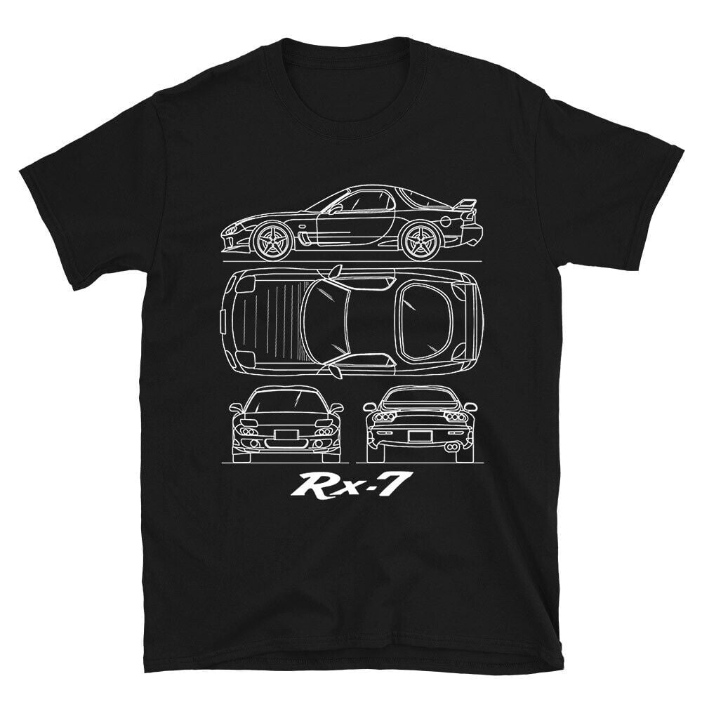 Rotary Engine JDM Coupe Inspired Blueprint Automotive Tee - Walmart.com