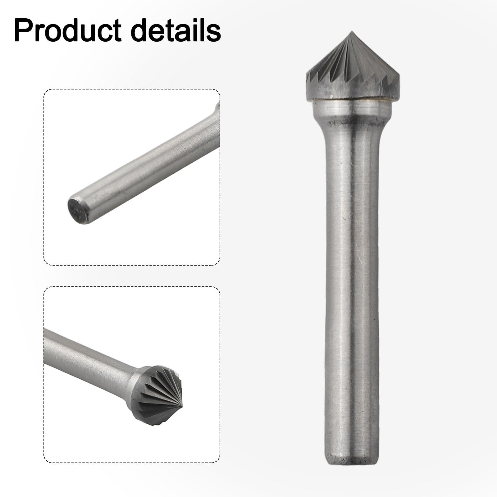 Rotary File 90 Degree Chamfer Grinding Head Conical Alloy Hard Metal ...