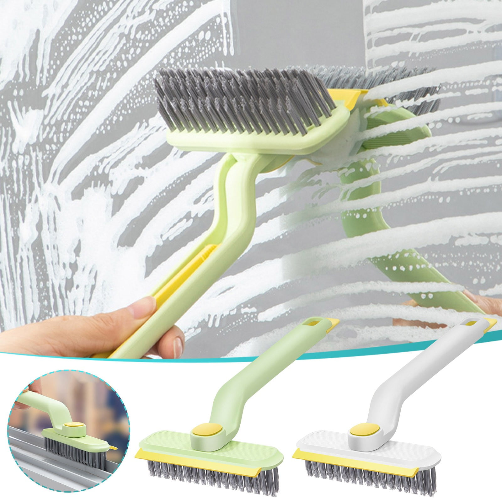 Rotary Floor Crevice Brush, Stainless Steel Hard Brush, Scraper Strip ...