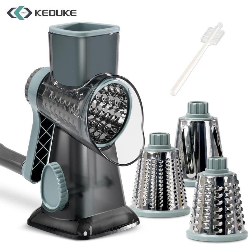 Rotary Food Grater, 1/2 Sets Manual Cheese Shredder with Strong Suction ...