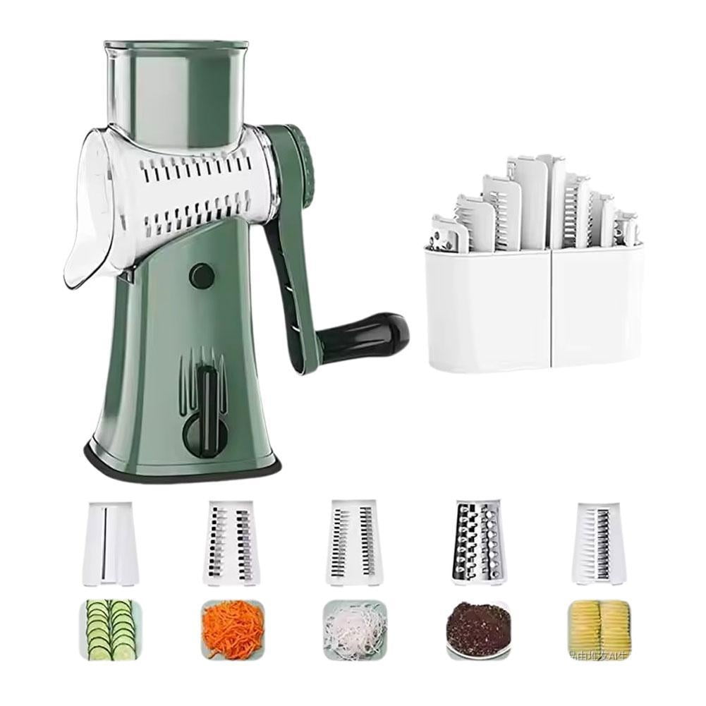 Rotary Food Slicer Chopper Chse Grater Fruit Vegetable 5 Shredder ...