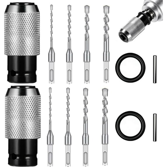 Rotary Hammer Adapter with Impact Drill Bits Set,Electric Drill To ...