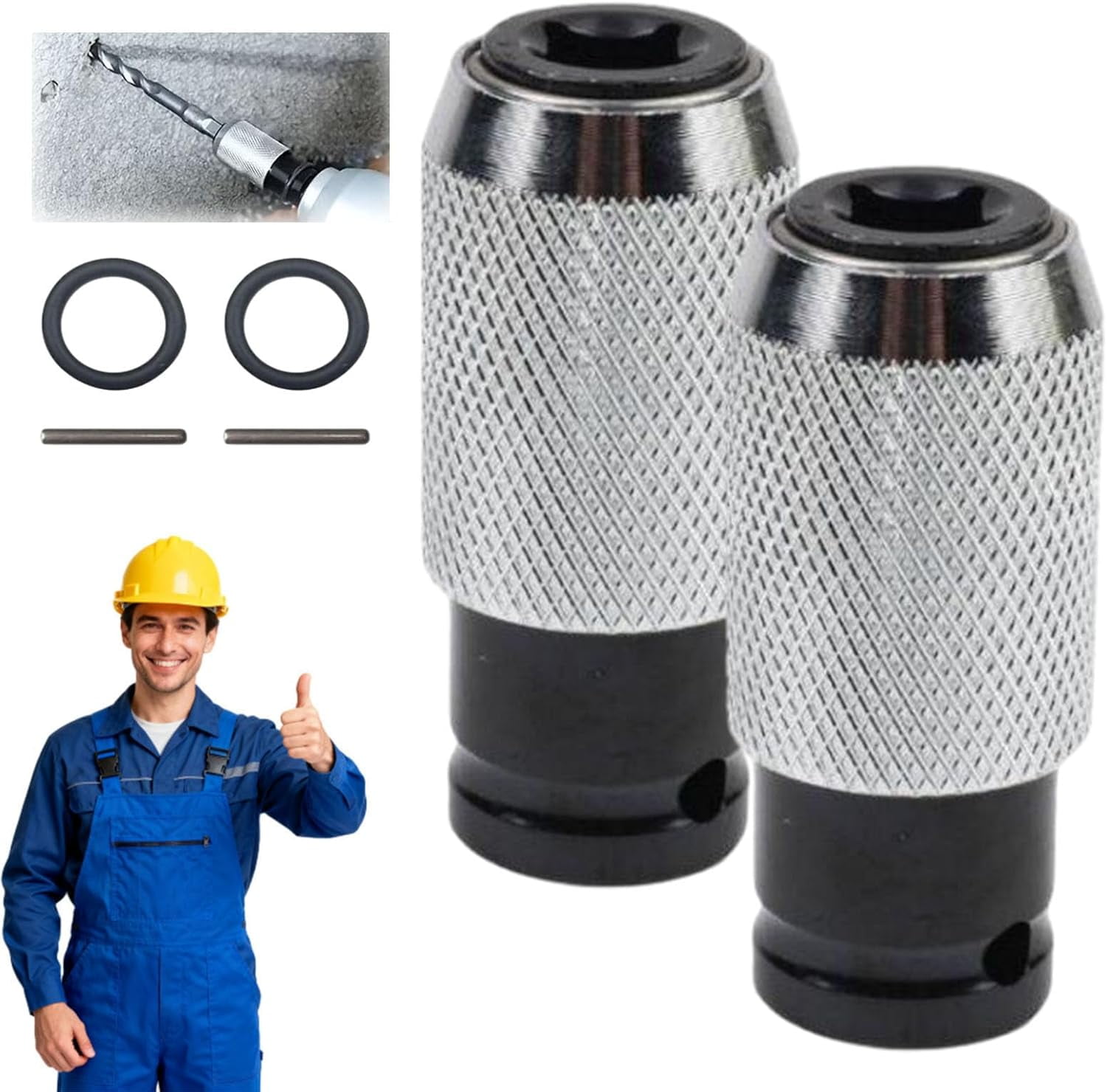 Rotary Hammer Adapter with Impact Drill Bits Set, Electric Drill Wrench ...