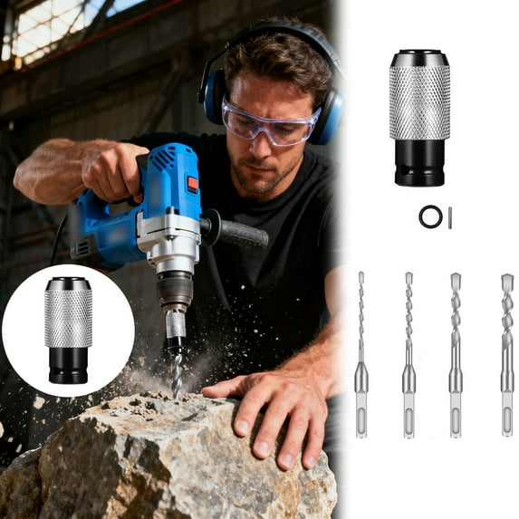 Rotary Hammer Adapter with Impact Drill Bits Set, Multi-functional ...