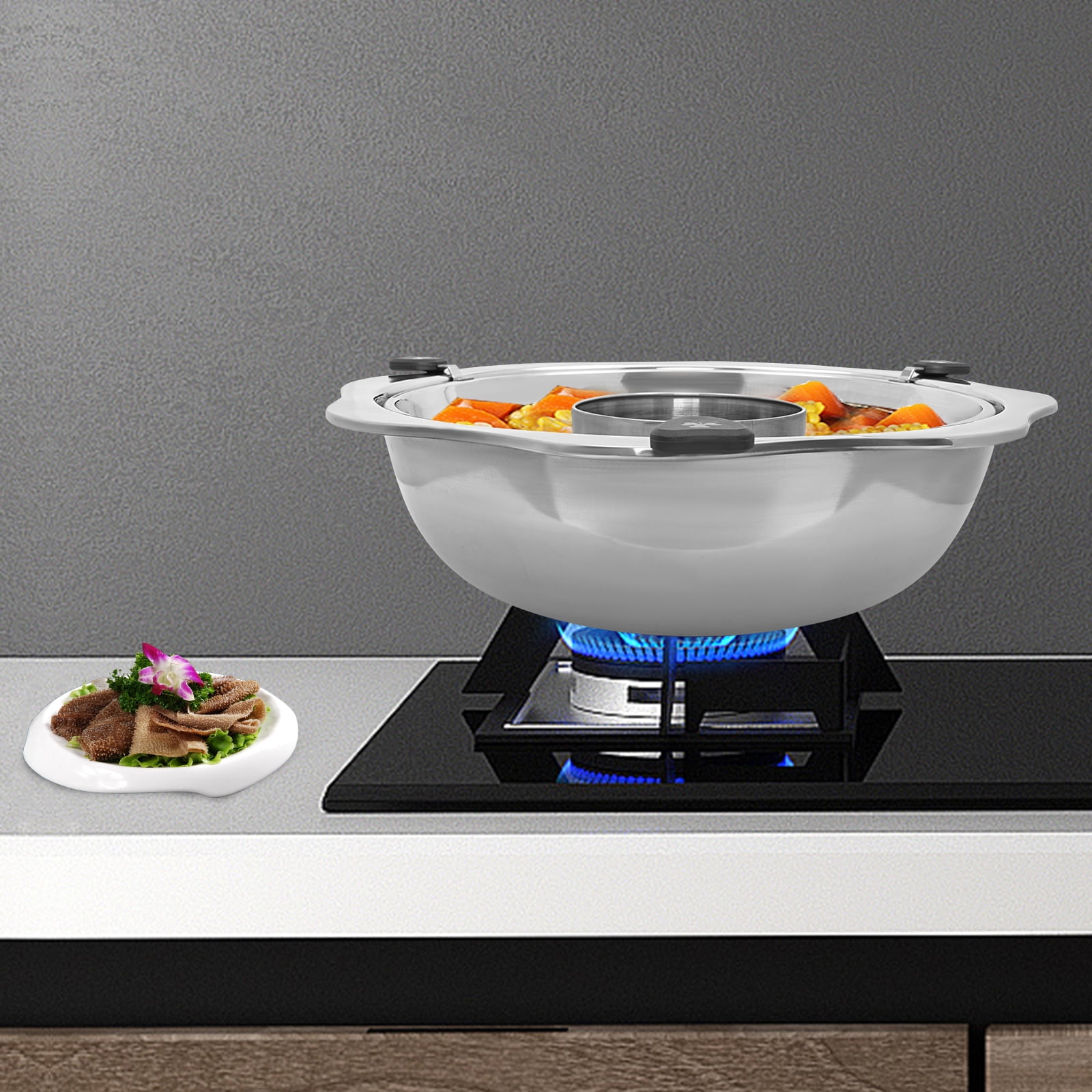 Rotary Hot Pot, Hot Pot with Divider, Lifting Hot Pot For Families, Hot ...