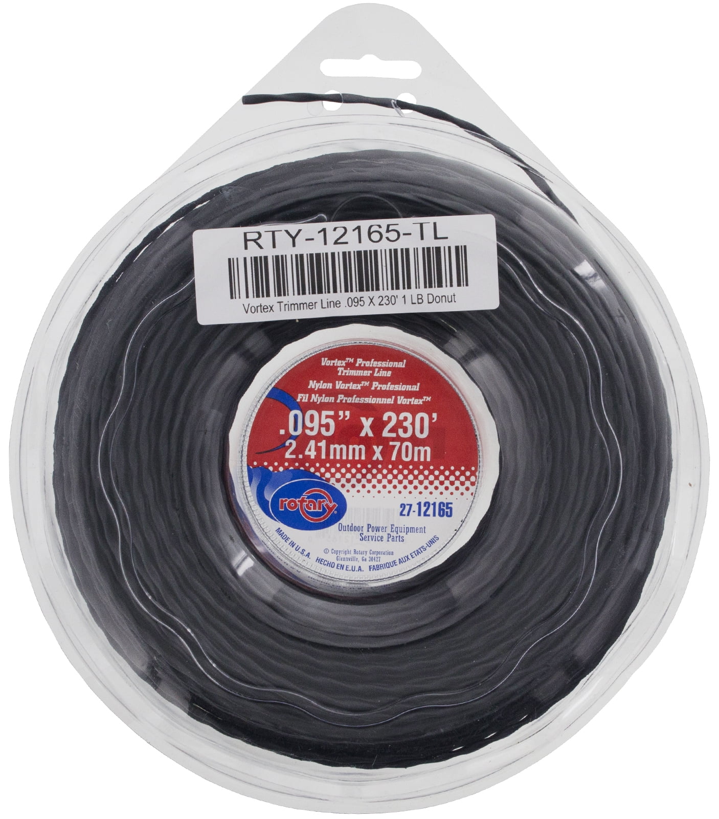 Rotary Item 12165, Trimmer Line .095 Lg Donut Black Vortex Line ...