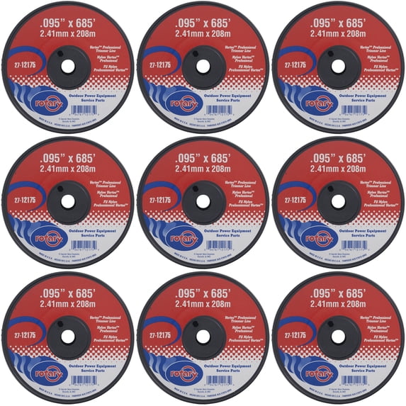 Nine (9) Pack of Vortex Trimmer Line 12175 .095 x 685 Spools - Walmart.com