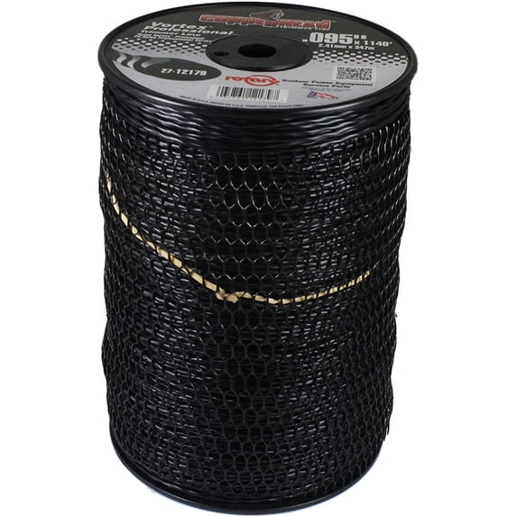 Rotary Vortex Trimmer Line .095 X 1140' Large 5lb Spool, Black, Made in ...