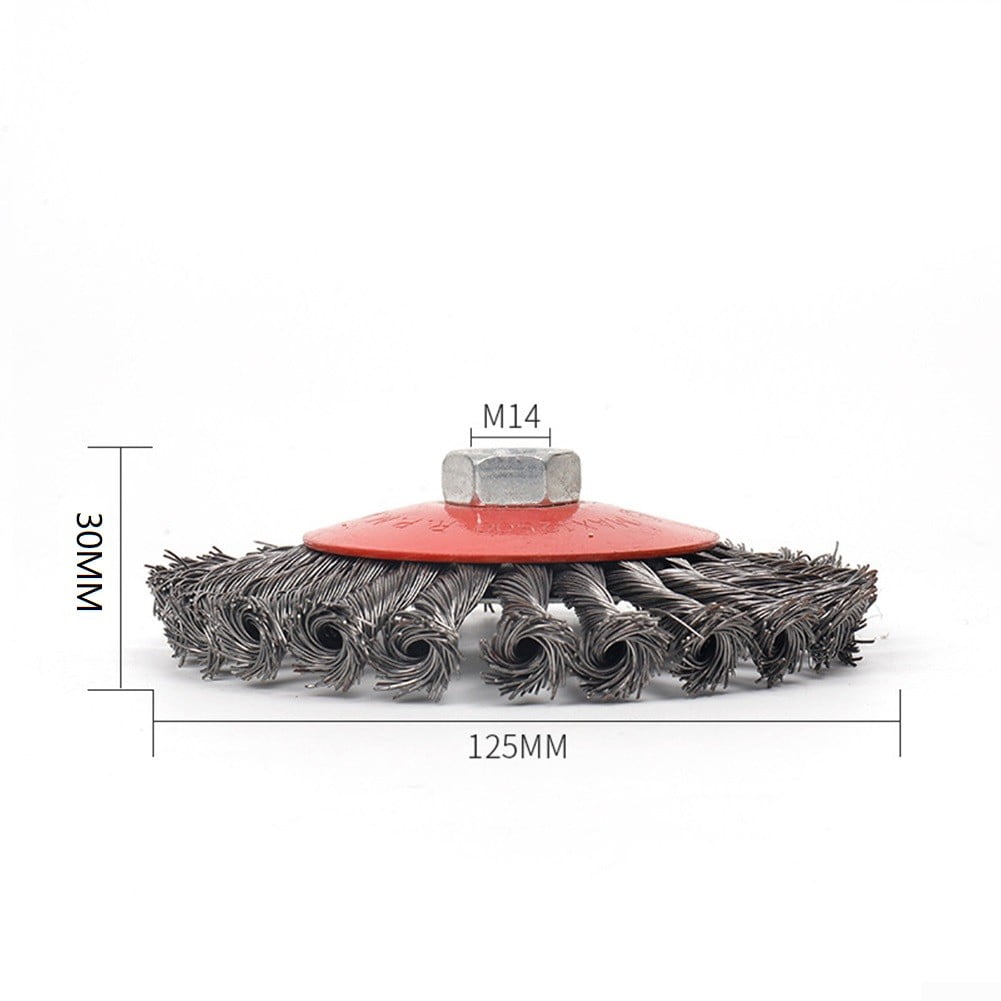 Rotary Knot Wire Wheel Cup Brush For Angle Grinder M14*2 Steel Wire ...