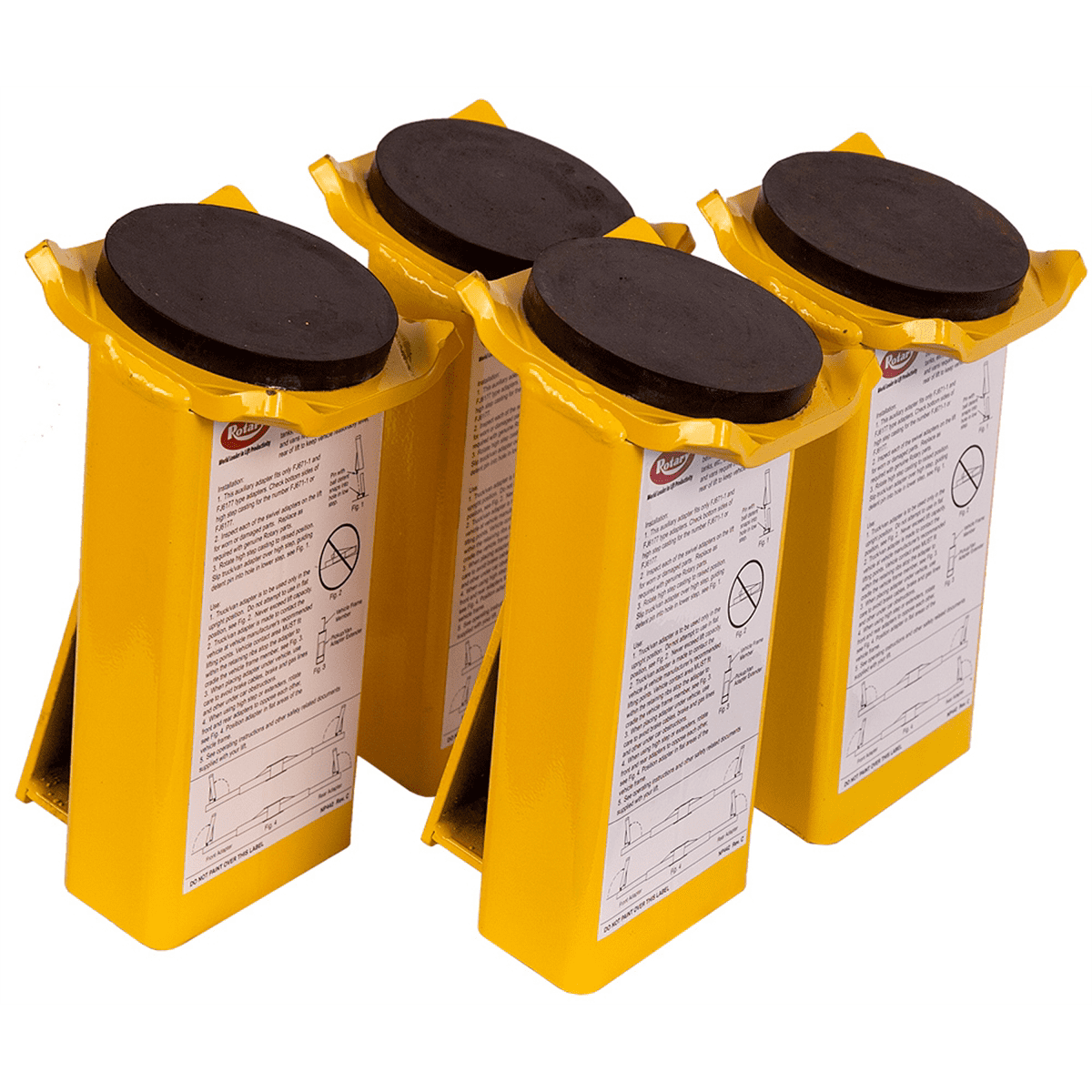 Rotary Lift FJ6133BK Set of Four Extended Height Adapters with Rubber ...
