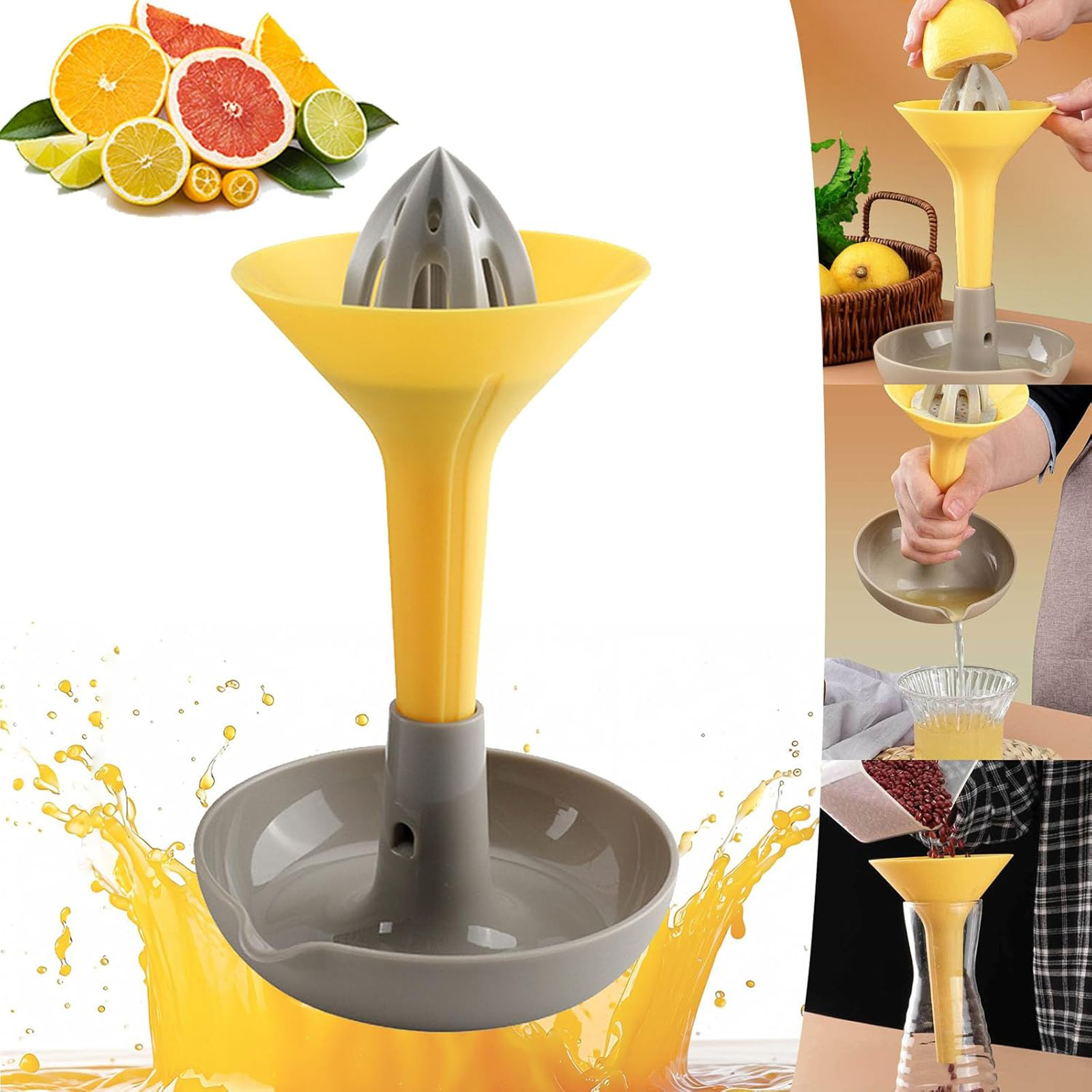 Rotary Manual Juicer, Citrus Lemon Orange Juicer, Mini Manual Lemon ...
