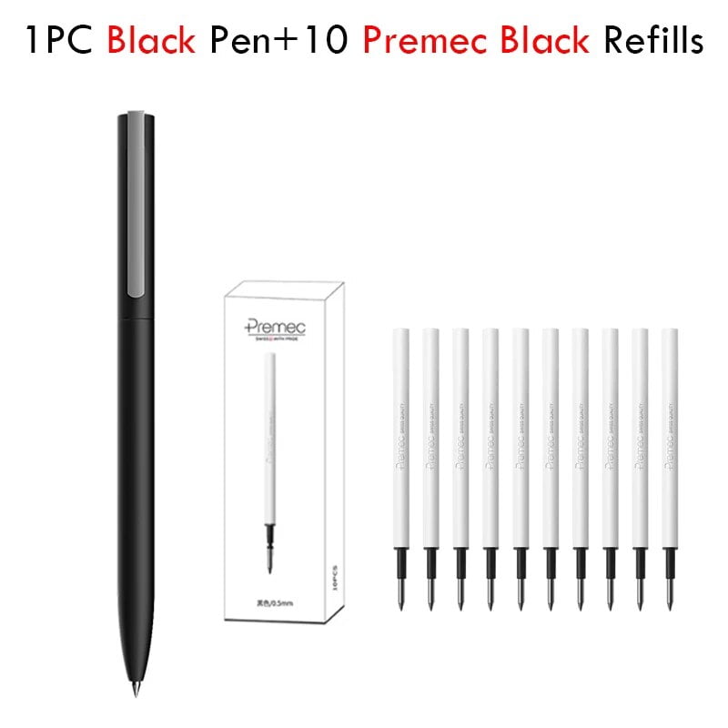 Rotary Metal Gel Pen 0.5mm Premec Swiss Refill for Xiaomi Sign Pen ...