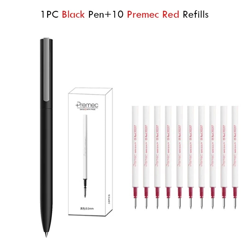 Rotary Metal Gel Pen 0.5mm Premec Swiss Refill for Xiaomi Sign Pen ...