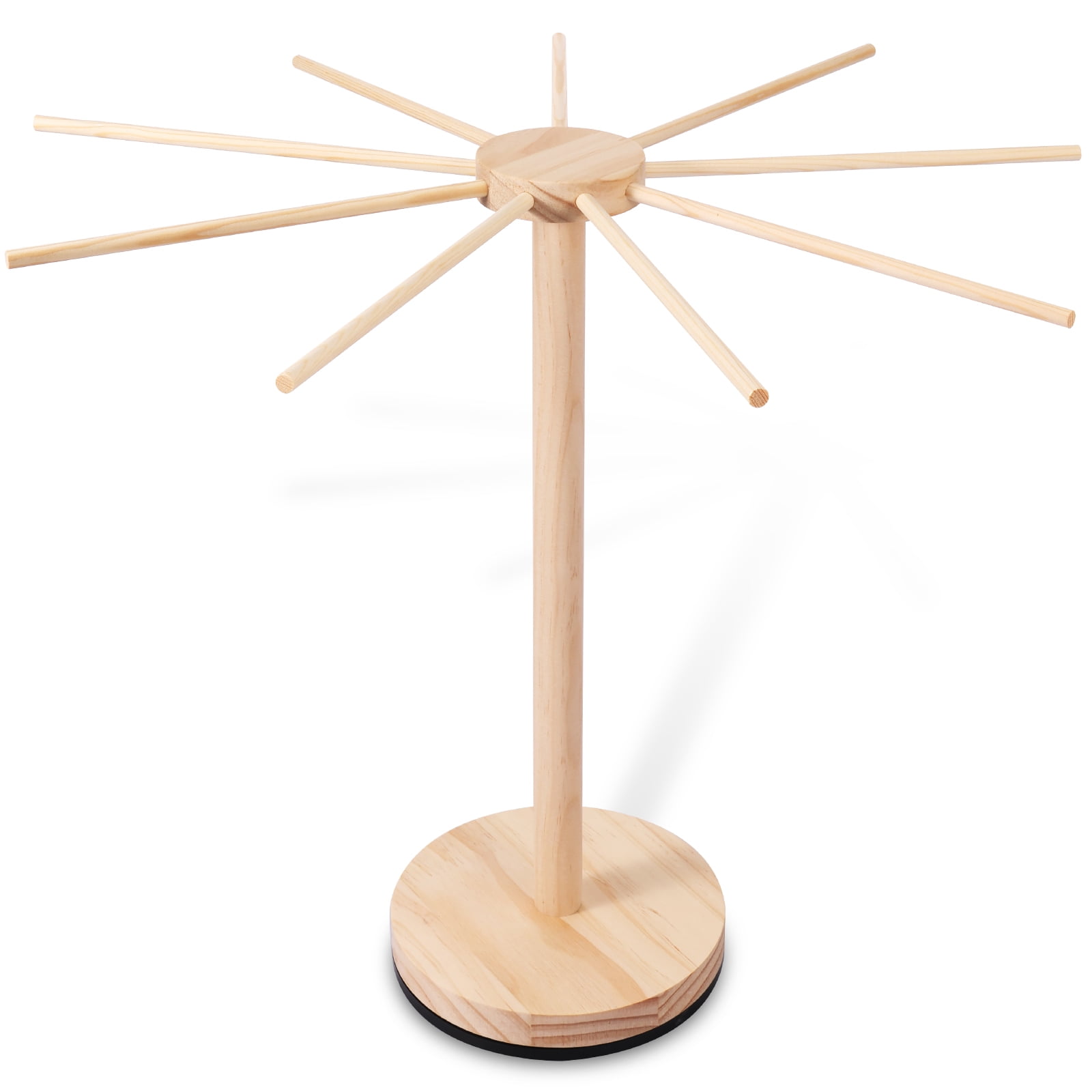 Rotary Pasta Drying Rack with 9 Drying Rods Wood Noodle Dryer Rack ...