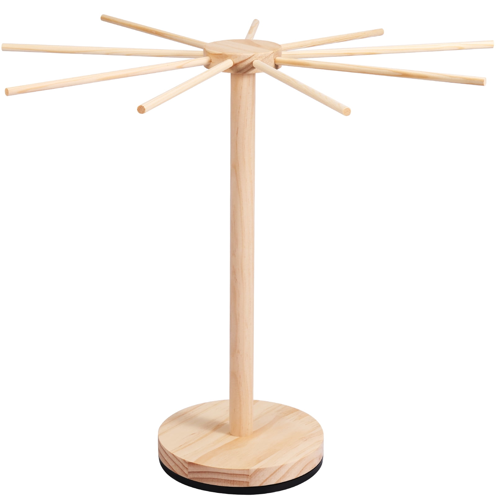 Rotary Pasta Drying Rack with 9 Drying Rods Wood Noodle Dryer Rack ...