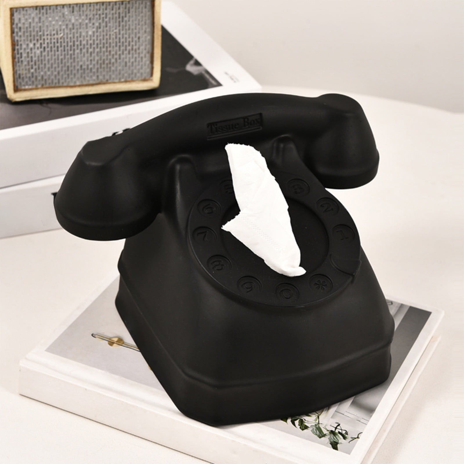 Rotary Phone Tissue Box Cover, Nostalgic Plastic Tissue Holder ...