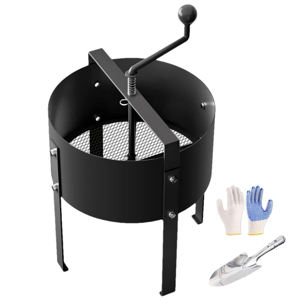 Rotary Soil Sifter Fine Mesh Large Rock Strainer Carbon Steel Sifting ...