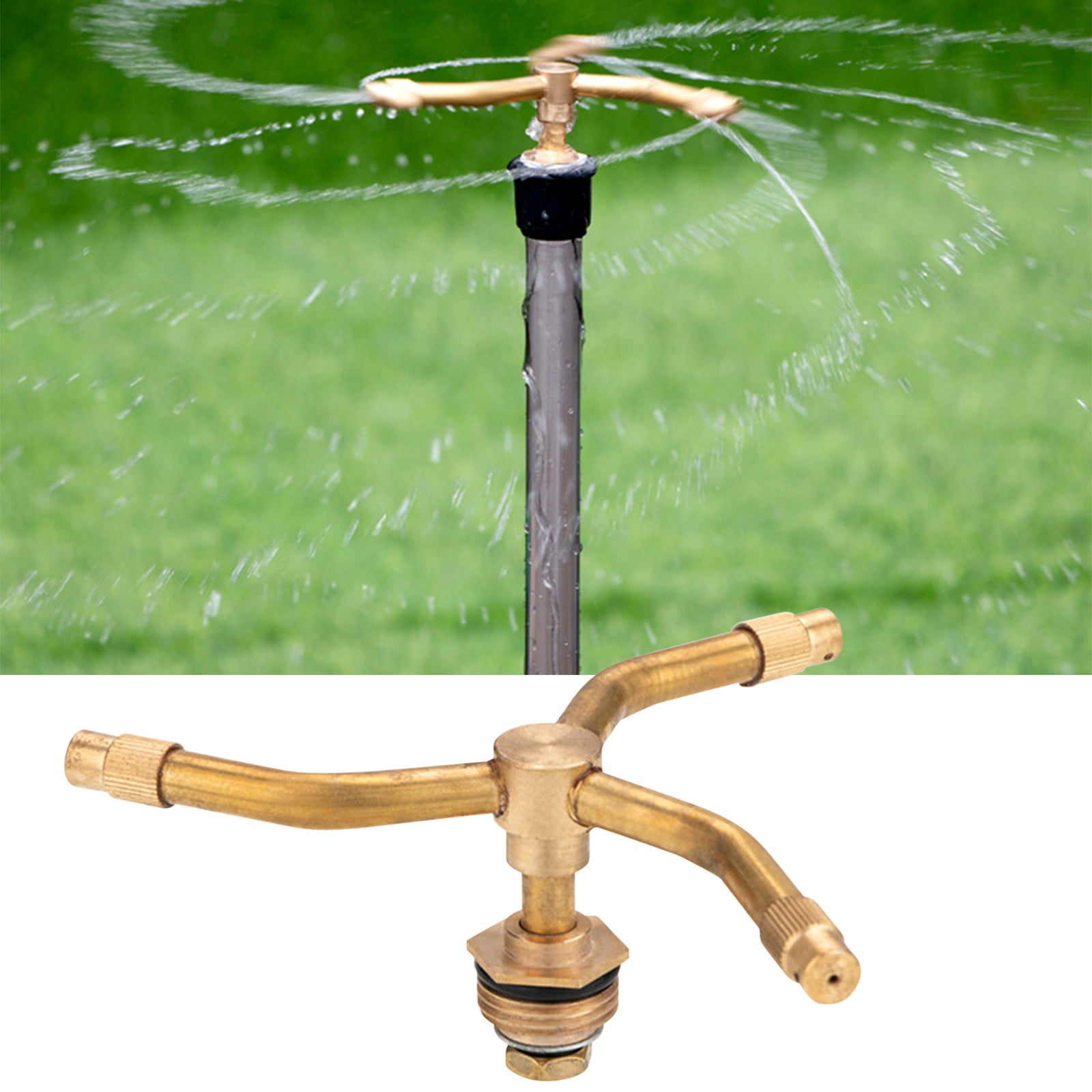 Rotary Sprayer Arm Automatic Rotating Brass Watering Nozzle | Garden ...