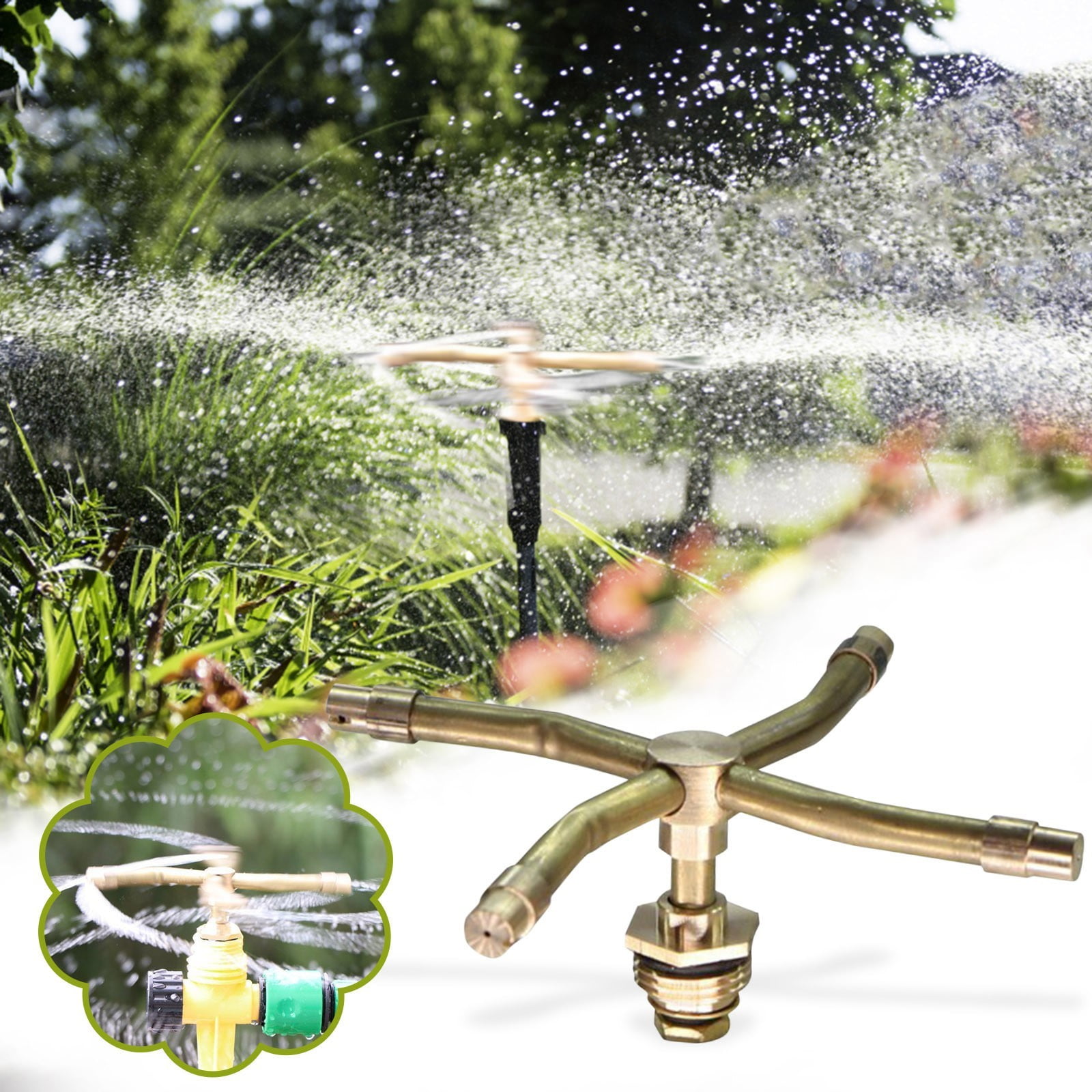 Rotary Sprinkler 360-degree Spray Watering Sprinkler Roof Automatic ...
