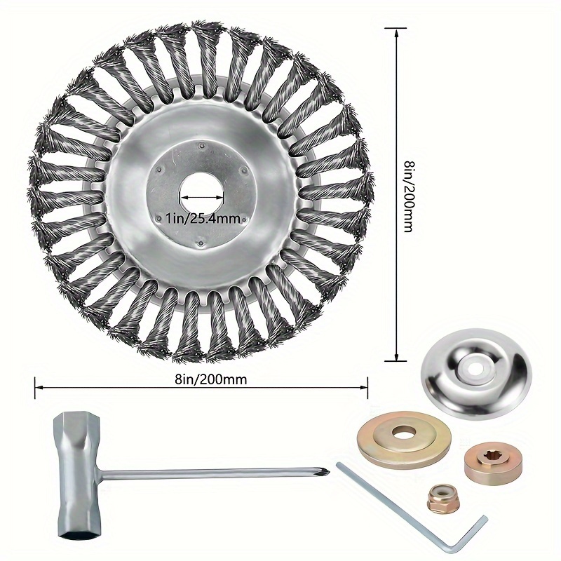 Rotary Steel Wire Brush Cutter Head - Weed Trimmer Attachment For ...