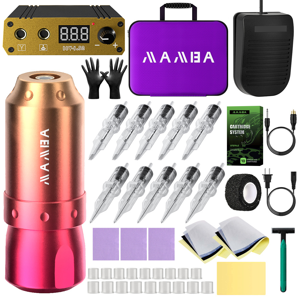Rotary Tättoo Short Pen Kit – Bigtrek Compact Tättoo Pen with 12000RPM ...