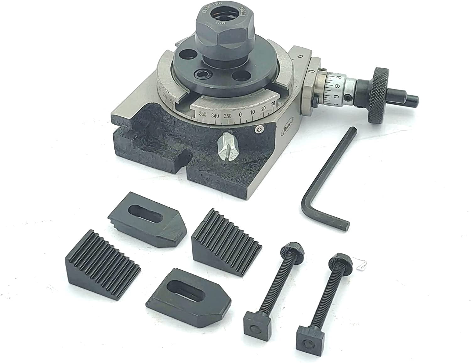 Rotary Table (3"/80 mm Regular, ER16 Collet Adaptor with M6 Clamp Kit ...