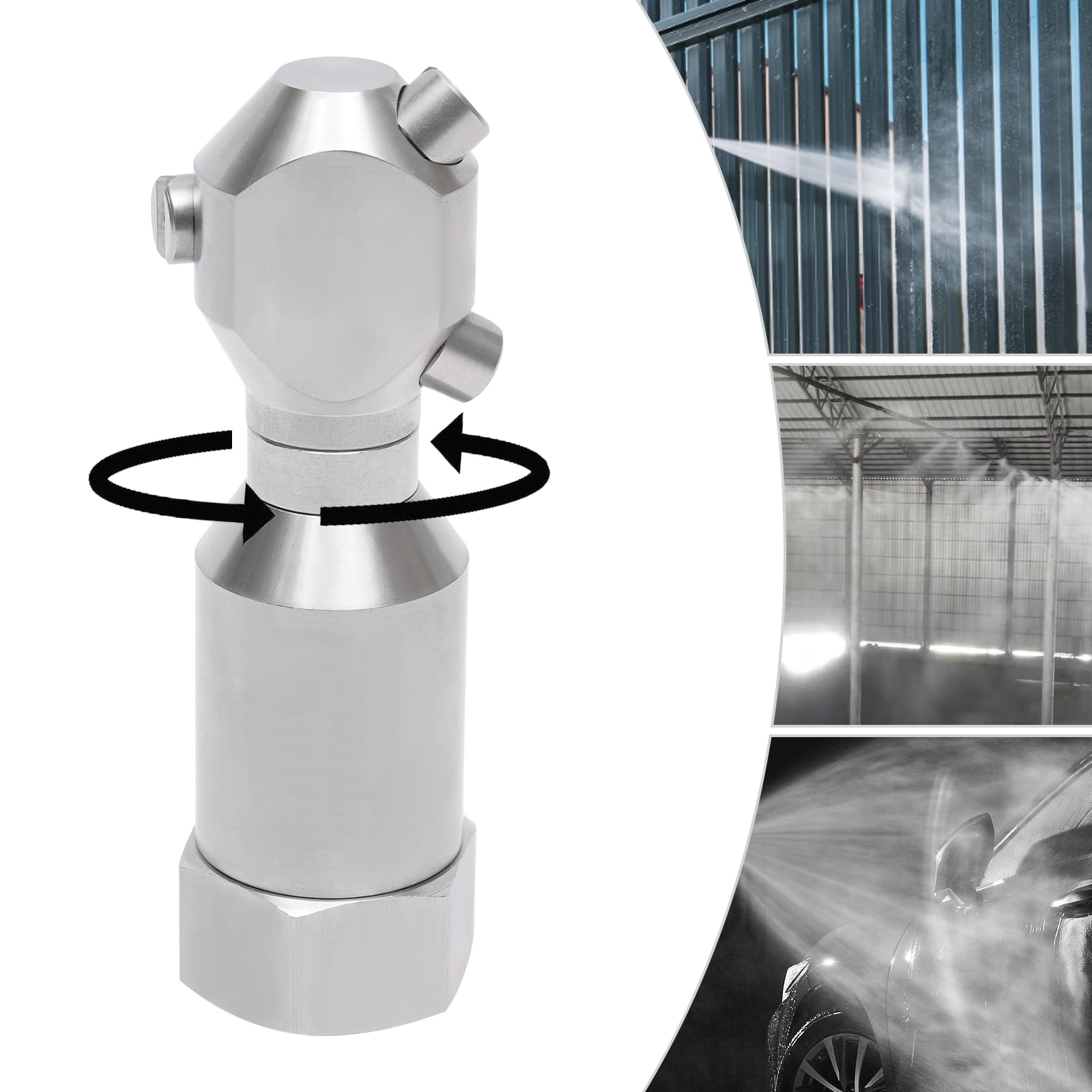 Rotary Tank Cleaning Nozzle 1/2" Stainless Steel 304, High-Pressure 360 ...