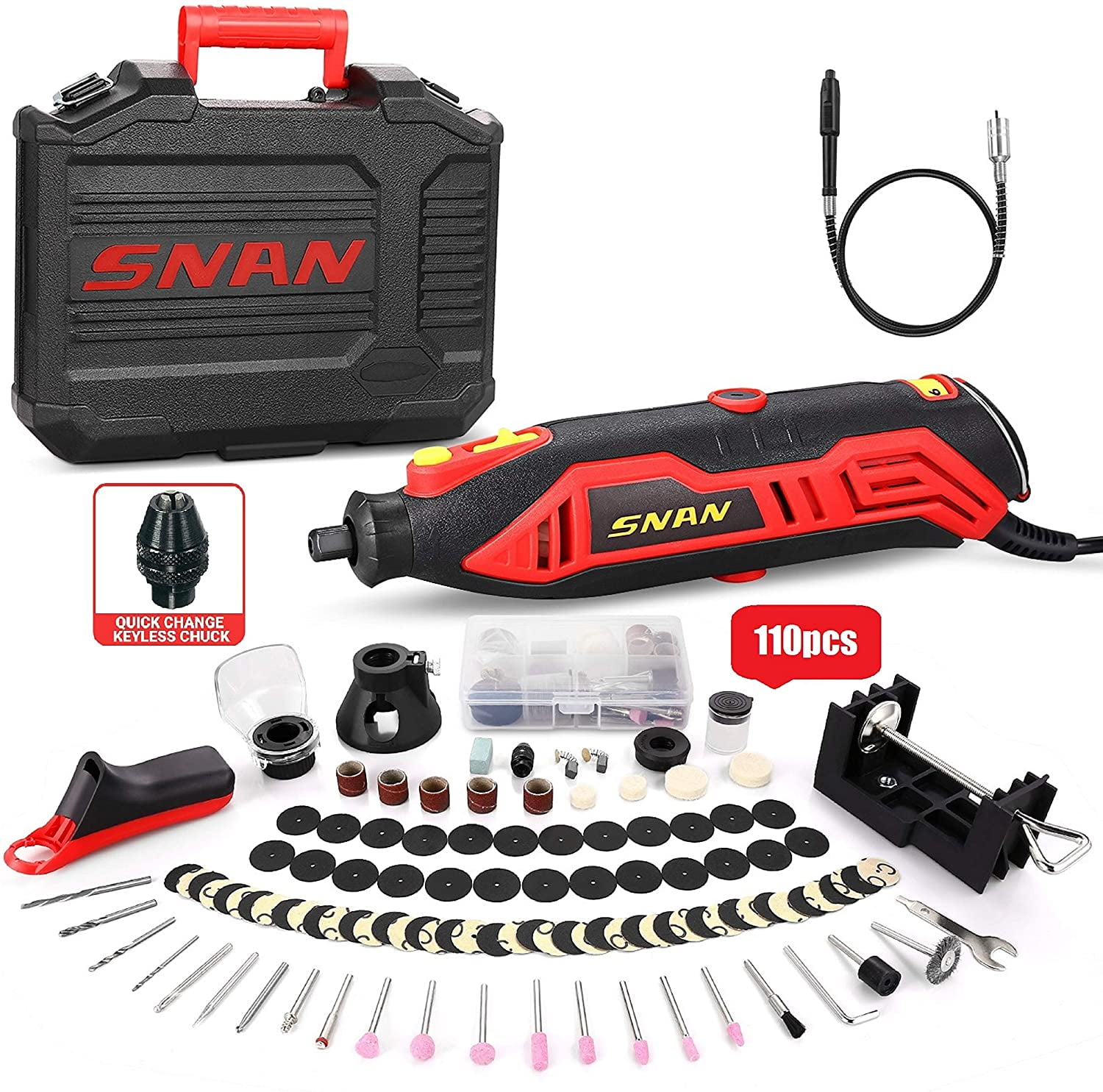 Rotary Tool Kit, SANA Power Tools Variable Speed with Keyless Universal ...