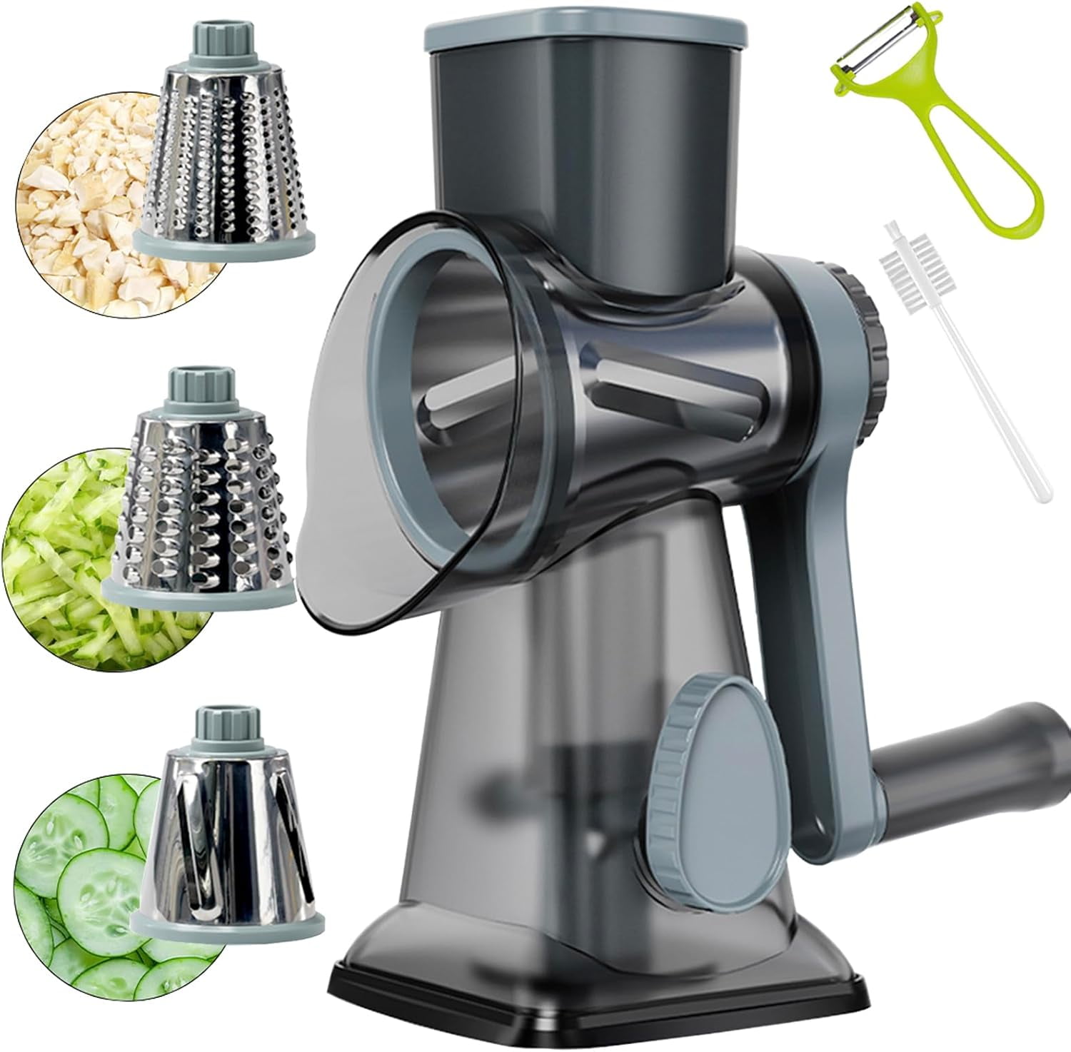 Rotary cheese grinder, multi-purpose stainless steel cheese chopper ...