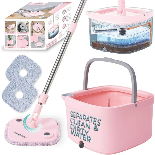 Rotary mop and bucket system - Dual compartment design, suitable for ...