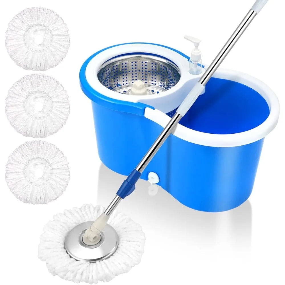 Rotary mop bucket system, 360 Rotary Mop bucket Floor cleaning mop ...