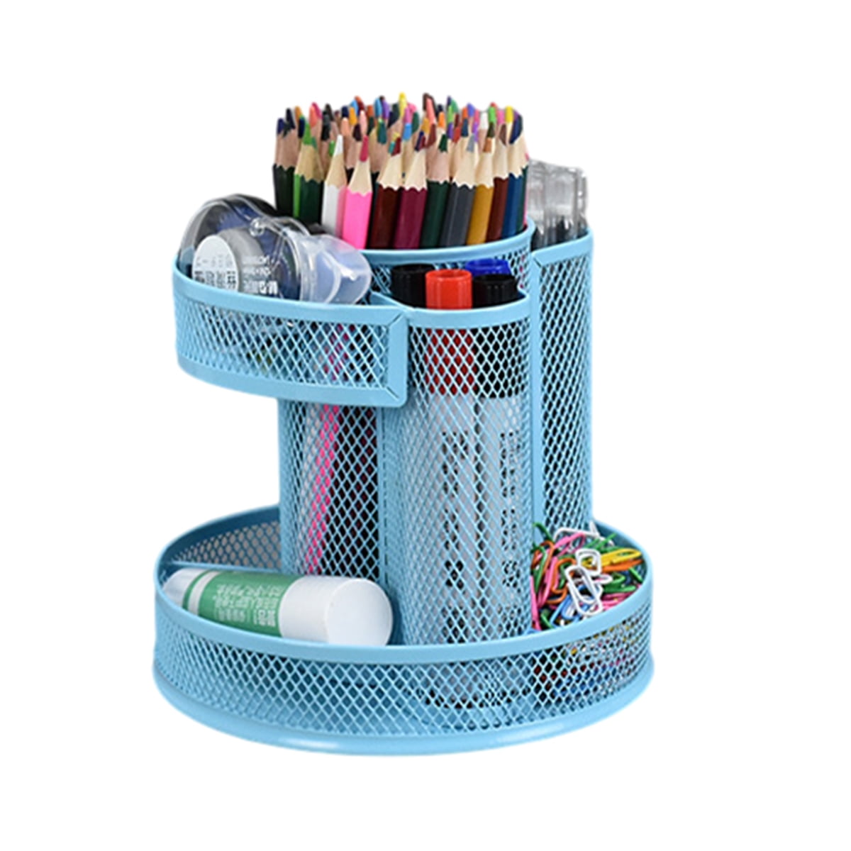 Rotary table organizer and accessories, rotary turquoise office ...