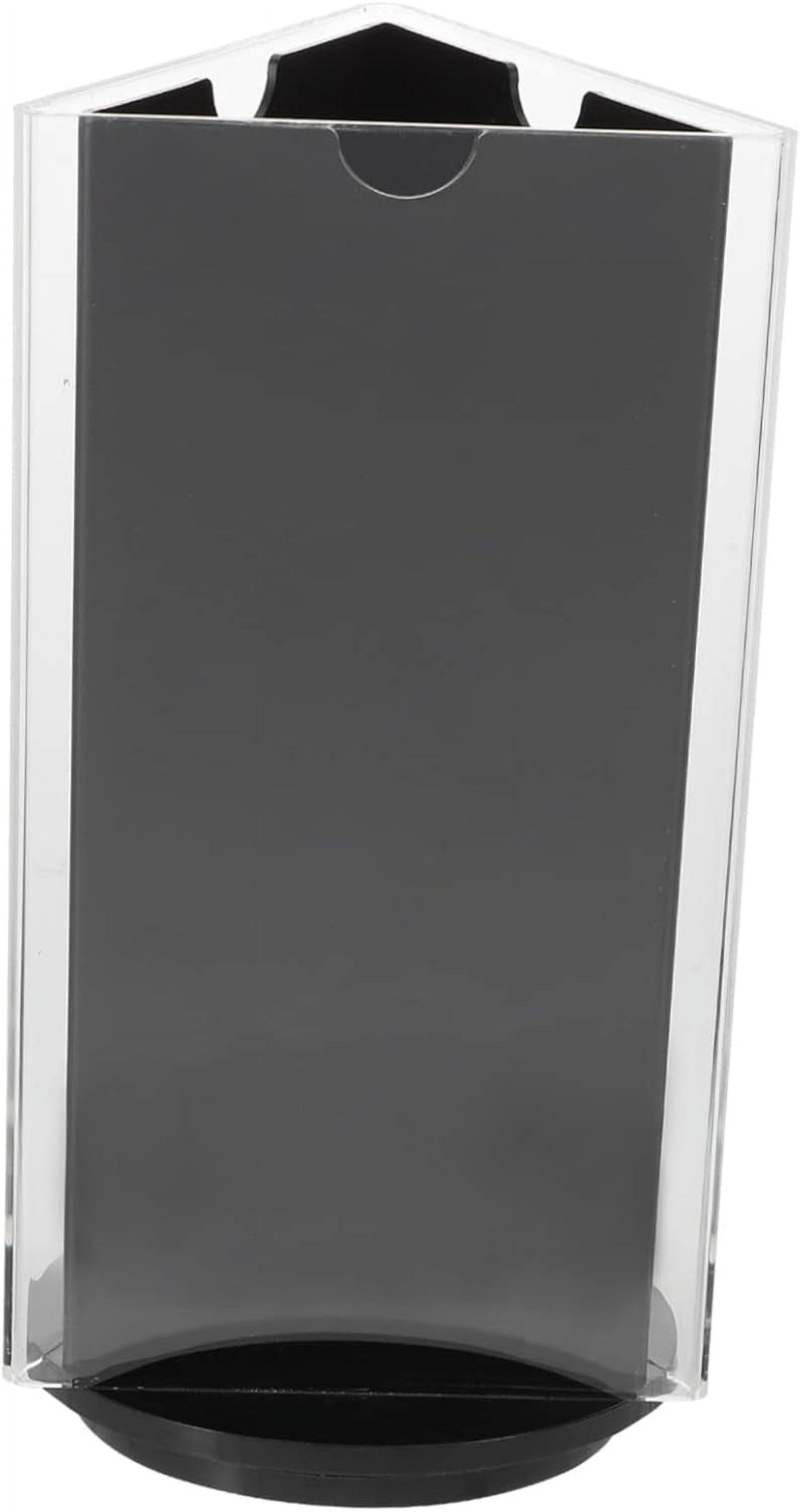 Rotatable Acrylic Sign Holder for Restaurants Tri Sided Tabletop Menu ...