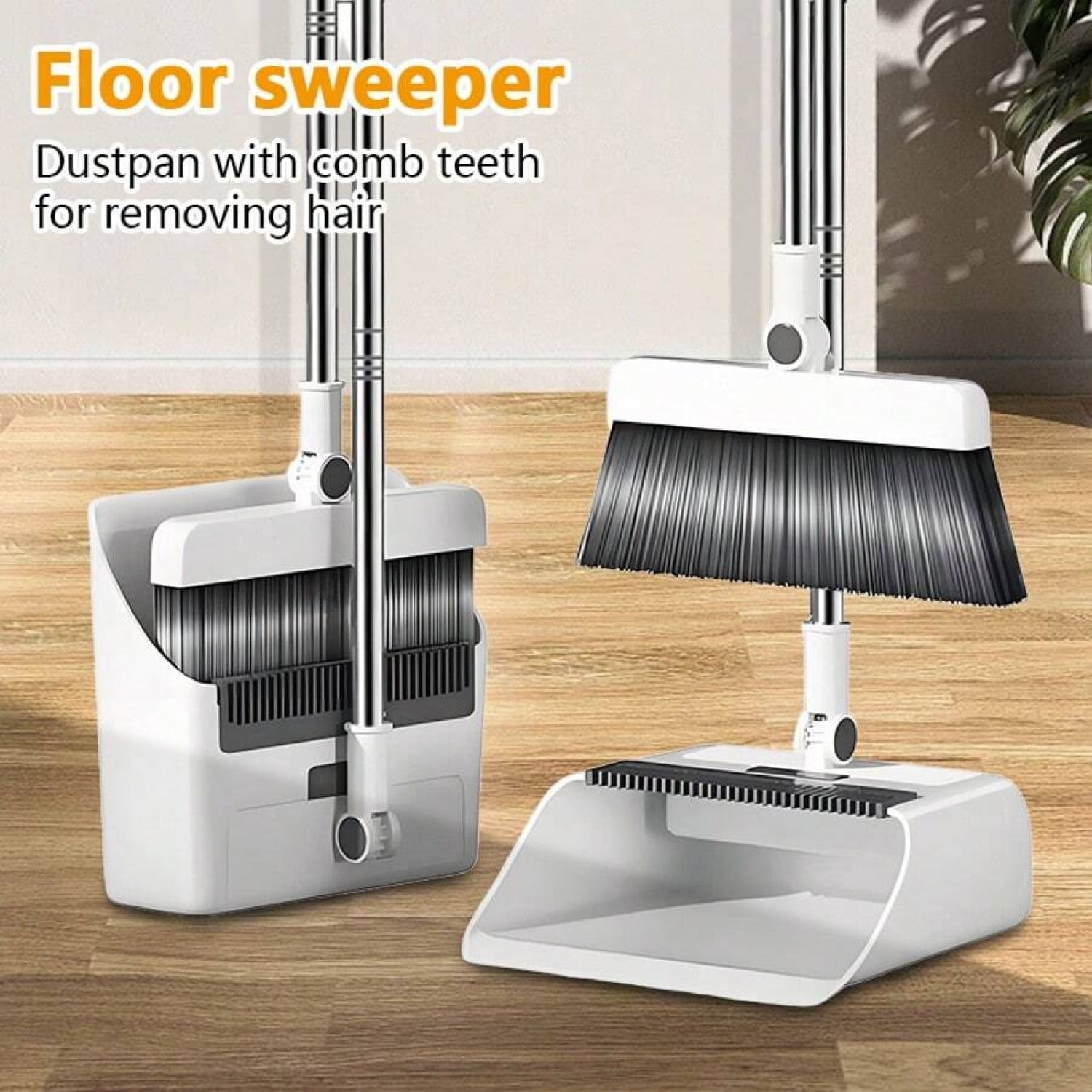 Rotatable And Foldable Stainless Steel Rod, Durable Soft Bristle Broom ...