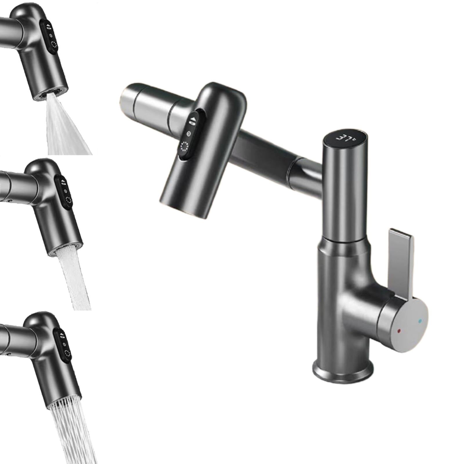 Rotatable Bathroom Faucet 1080° Rotatable Bathroom Vanity Faucet 1 Hole ...