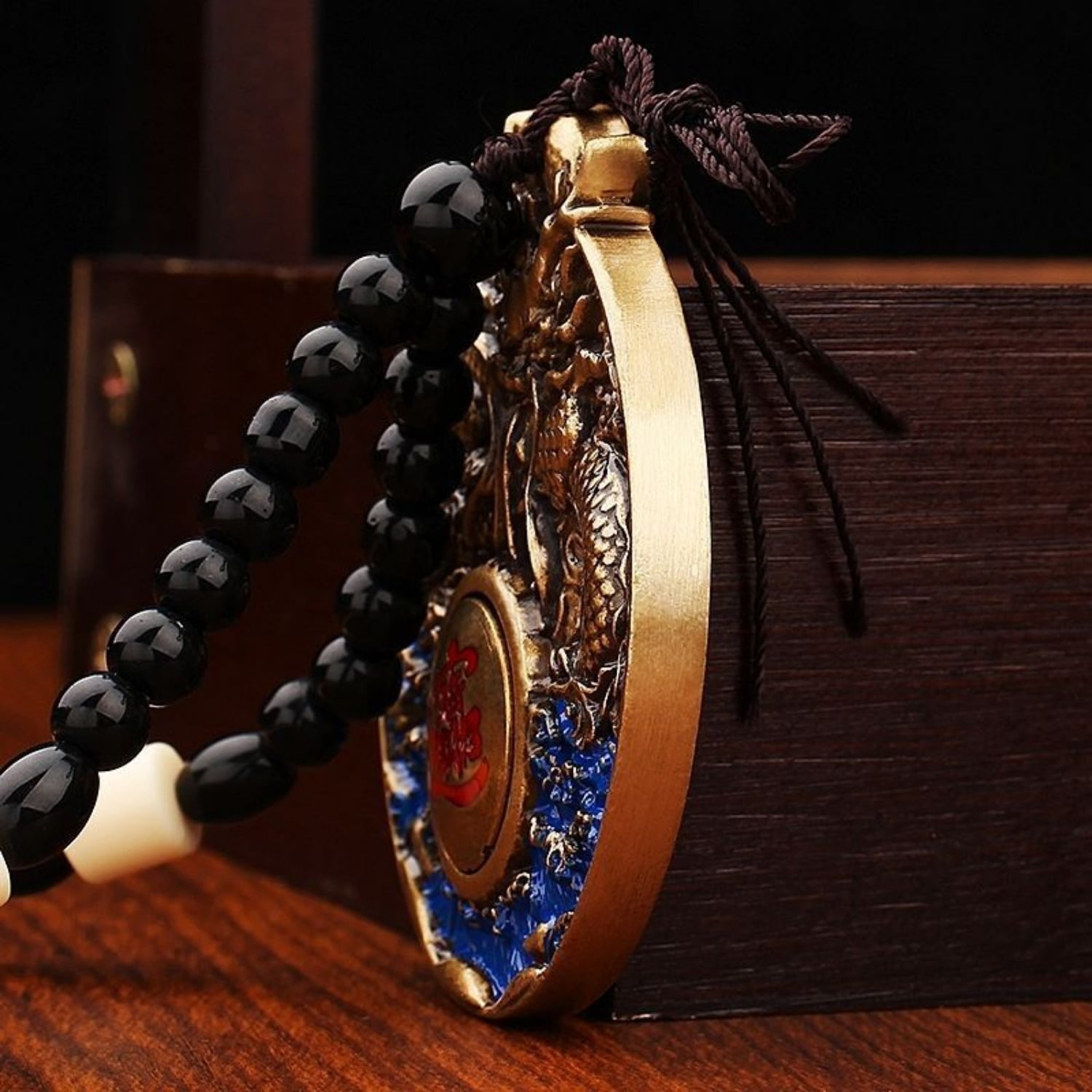 Rotatable Brass Dragon Handheld Ornament Chinese Zodiac Fidget Toy Feng ...