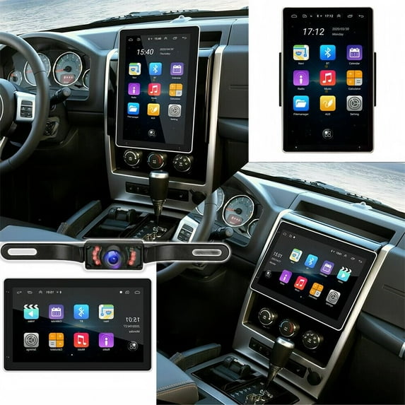 Rotatable Car Stereo Radio 2 DIN 10" Android 13 Touch Screen GPS Navi ...
