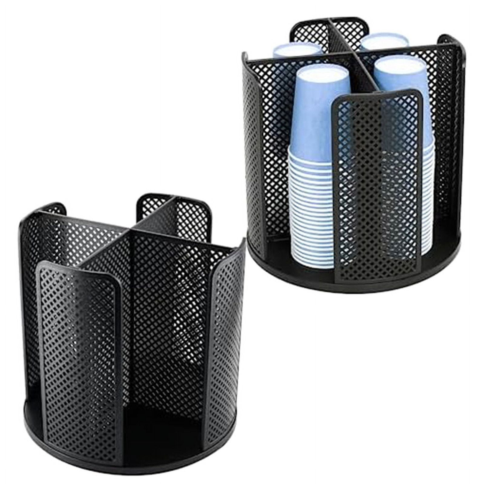 Rotatable Cup and Lid Organizer with 4 Compartments, Coffee Cup ...