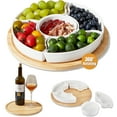 Rotatable Divided Serving Dishes Trays, Lazy Susan Serving Tray Snacks ...