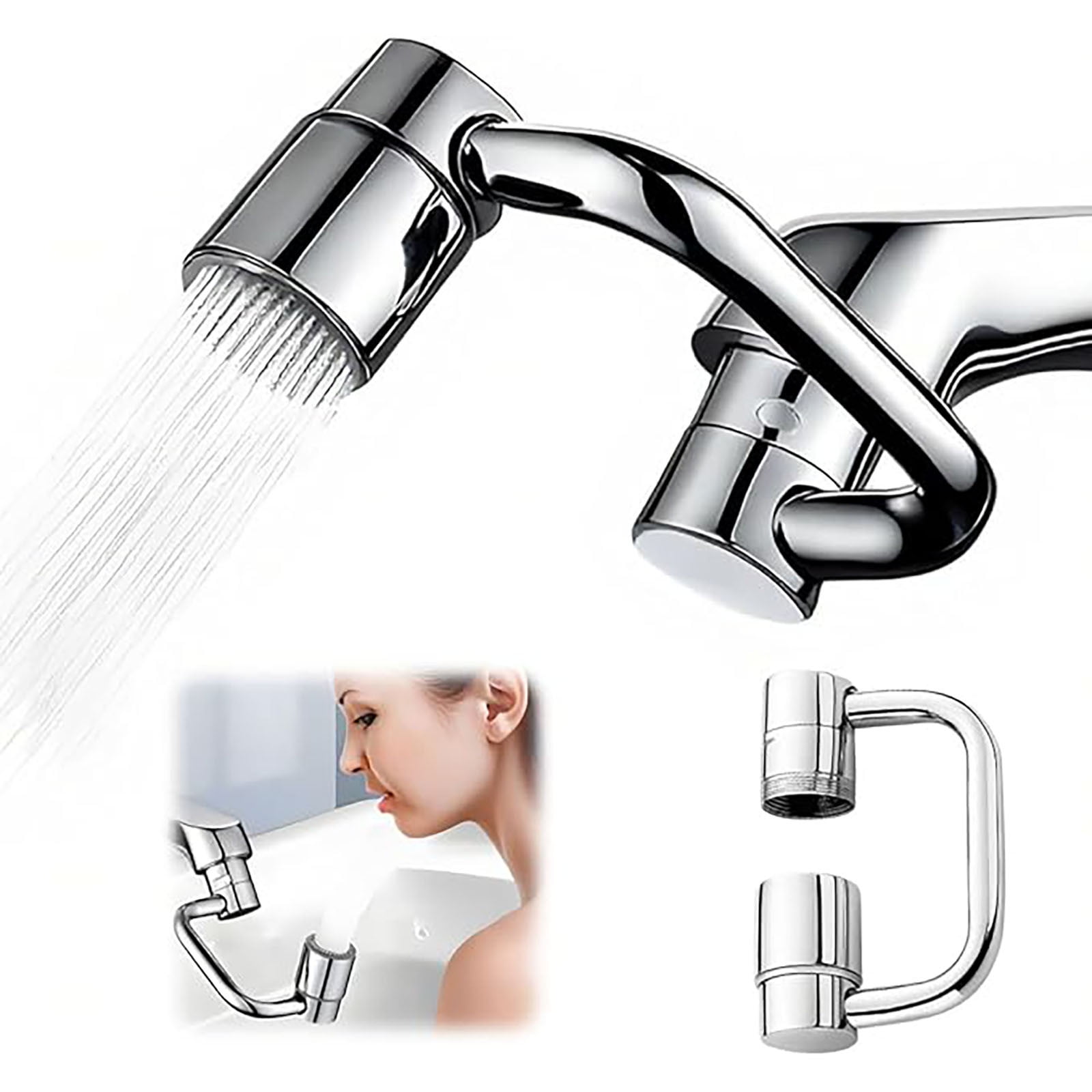 Rotatable Faucet Aerator 2025 2 Modes Sink Faucet Extension Universal ...